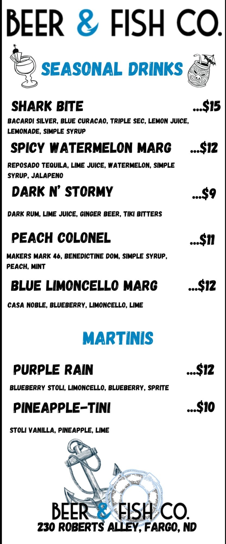 Seasonal Drinks - Beer and Fish Company